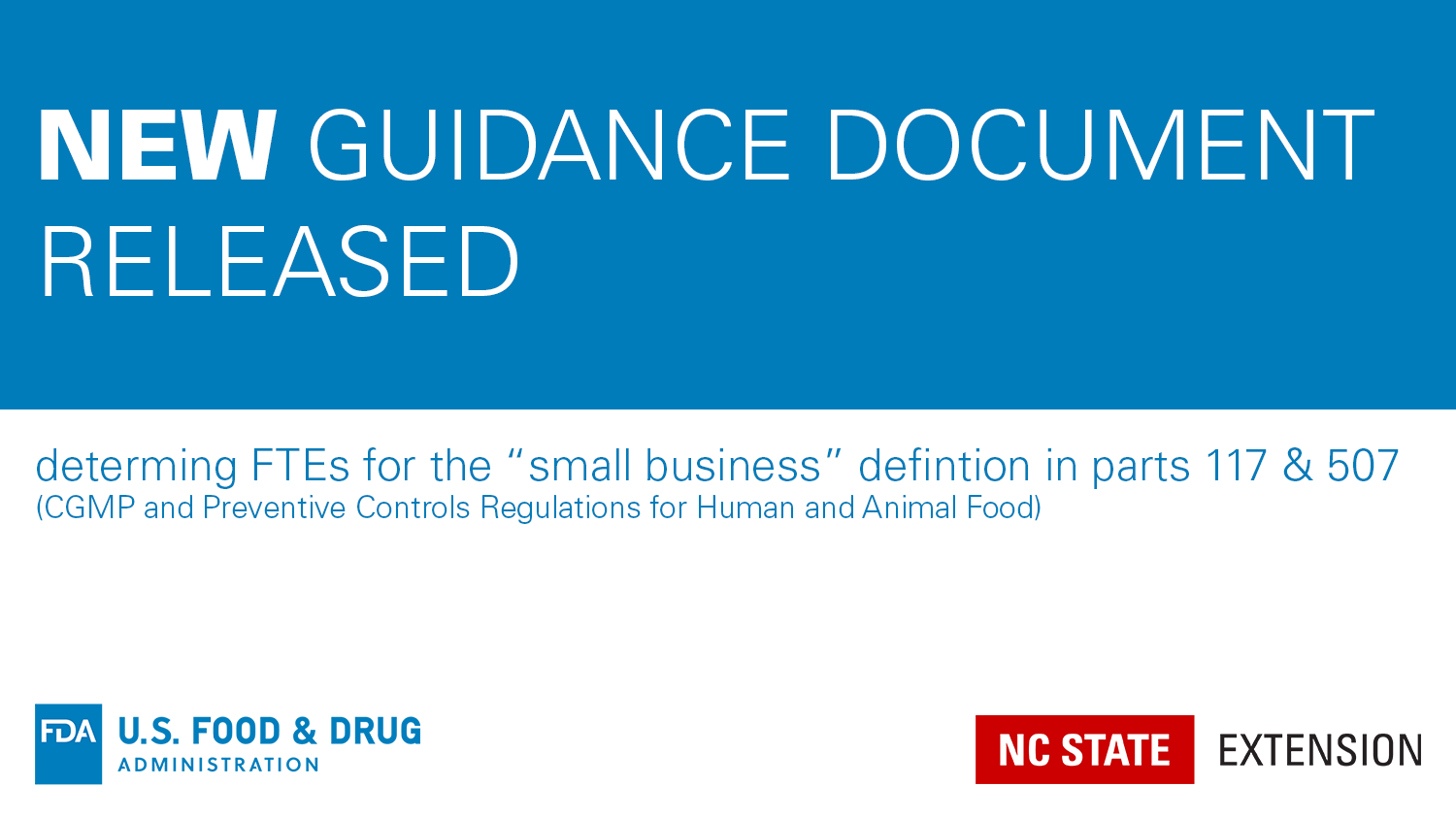 Now Available New FDA Guidance For Small Business Size NC State now-available-new-fda-guidance-for-small-business-size-nc-state