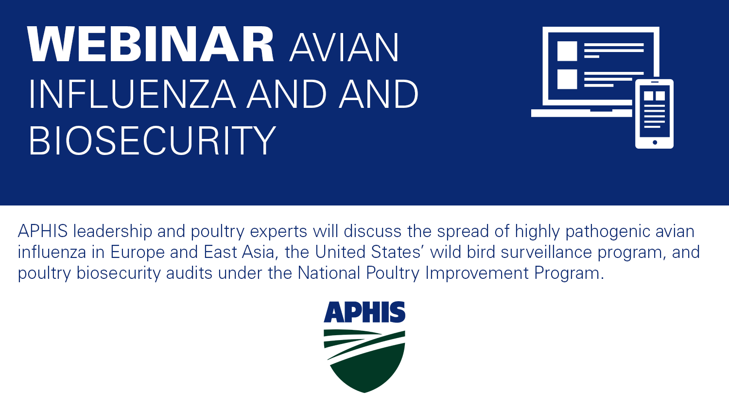 USDA APHIS Webinar on Avian Influenza and Biosecurity | NC State Extension