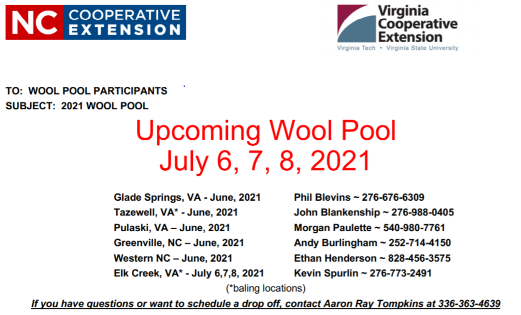 2021 Wool Pool | NC State Extension