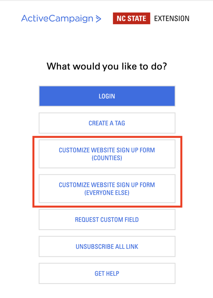 Customize Your Mailing List Sign Up Forms | NC State Extension