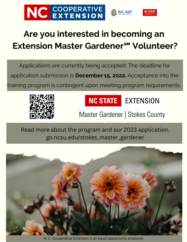 2023 Extension Master Gardener Certification Training | N.C. Cooperative Extension