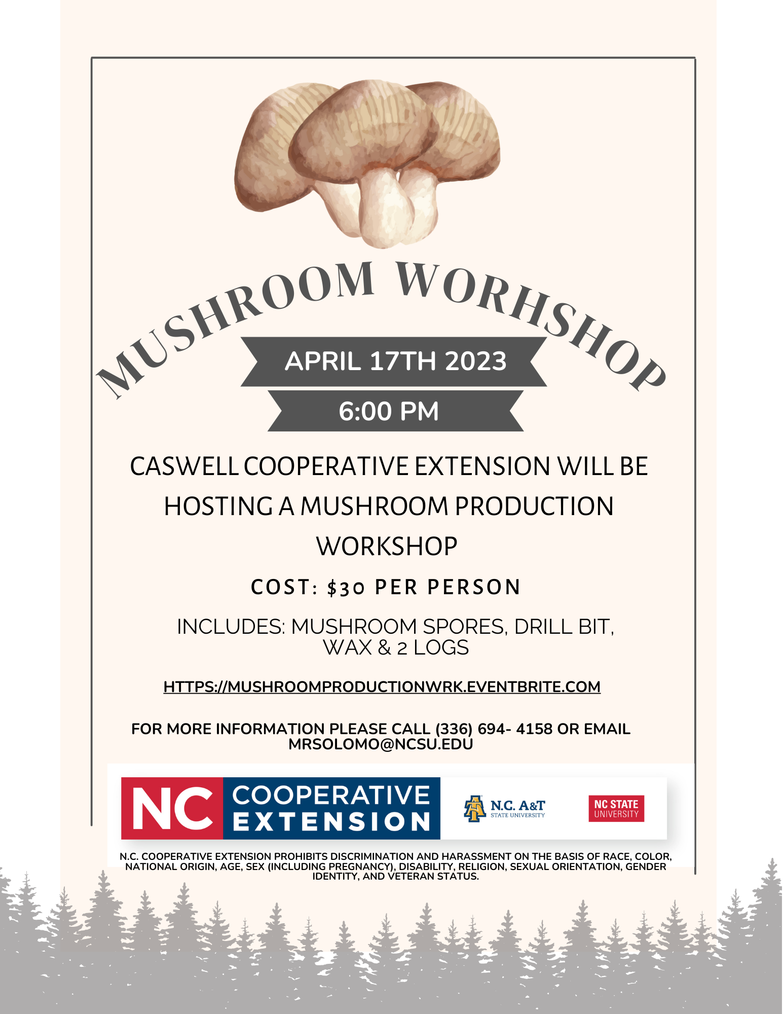 Mushroom Workshop | N.C. Cooperative Extension