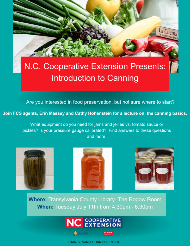 Introduction to Canning Class at local library | N.C. Cooperative Extension