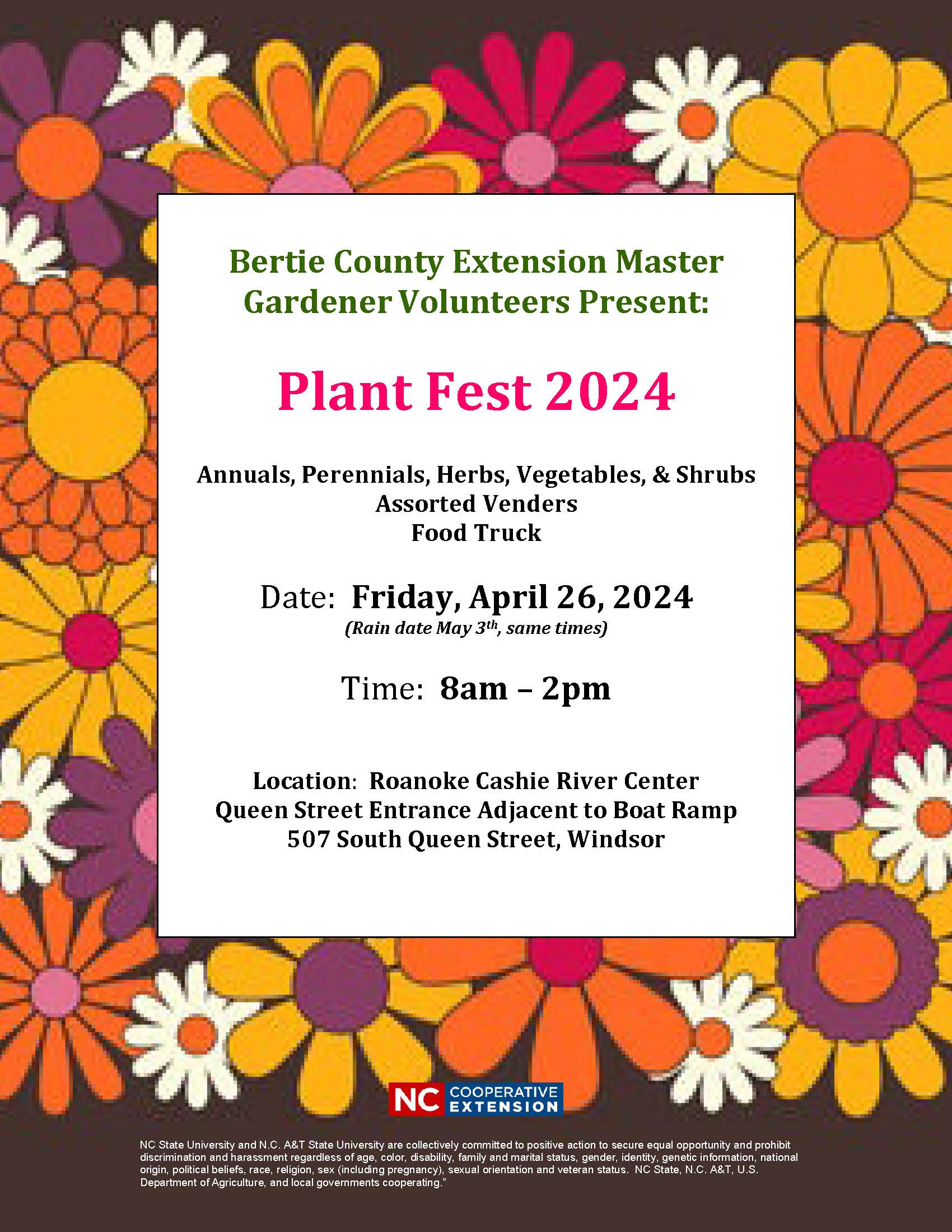 2024 Bertie Master Gardener Spring Plant Fest | N.C. Cooperative Extension