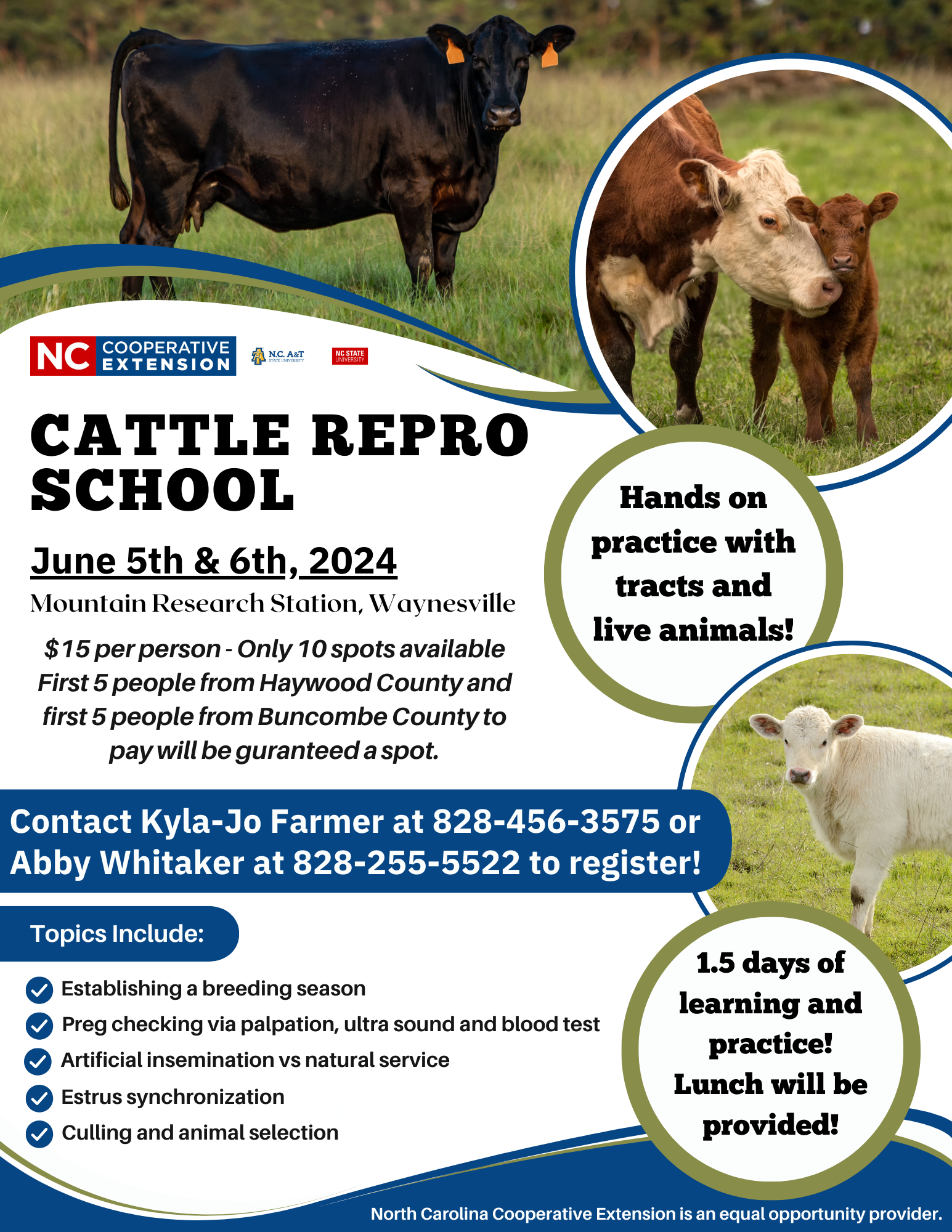 Cattle Reproduction School | N.C. Cooperative Extension