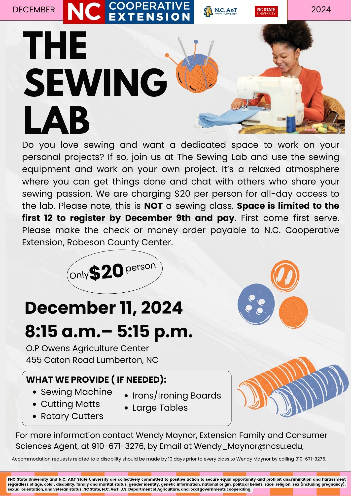 The Sewing Lab | N.C. Cooperative Extension