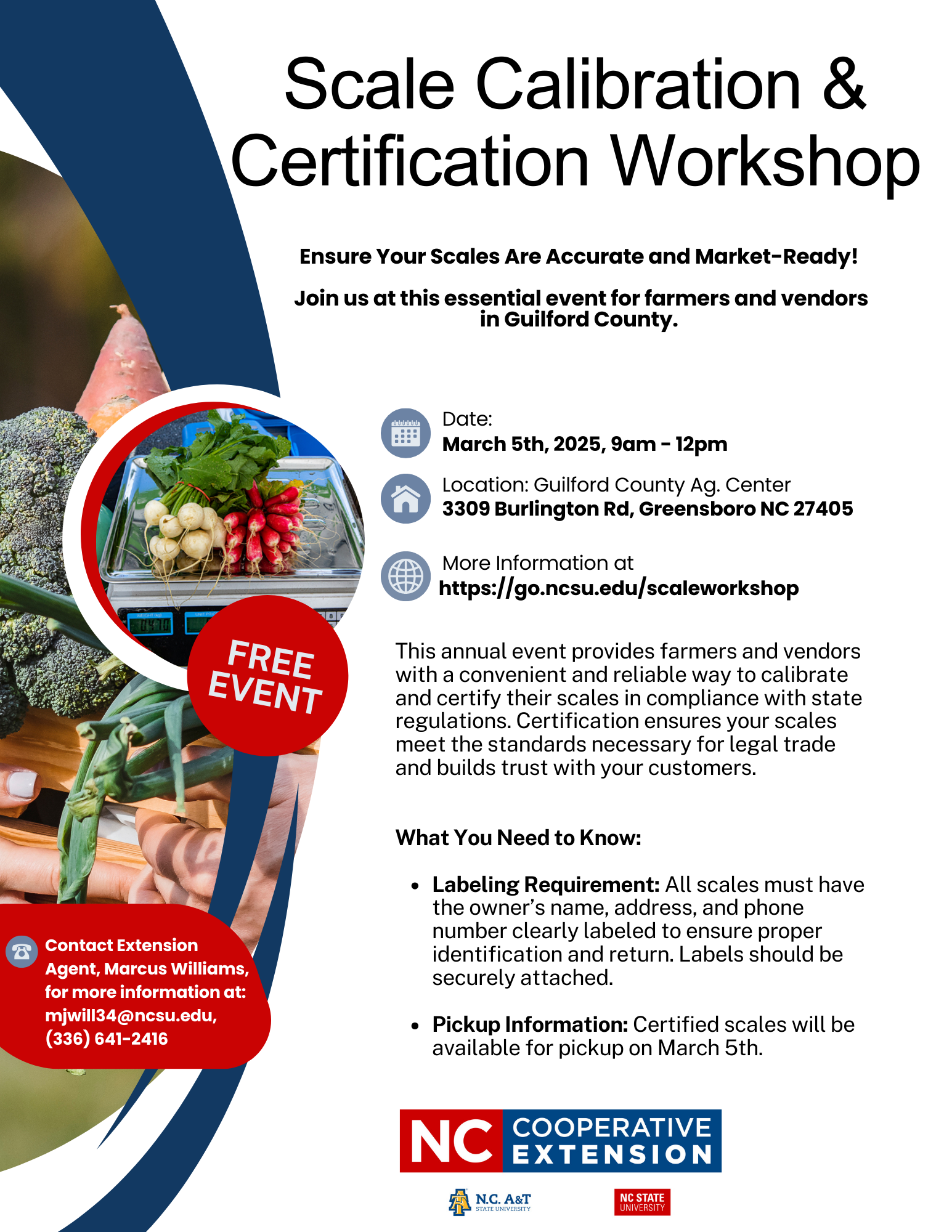Scale Calibration & Certification Workshop | N.C. Cooperative Extension
