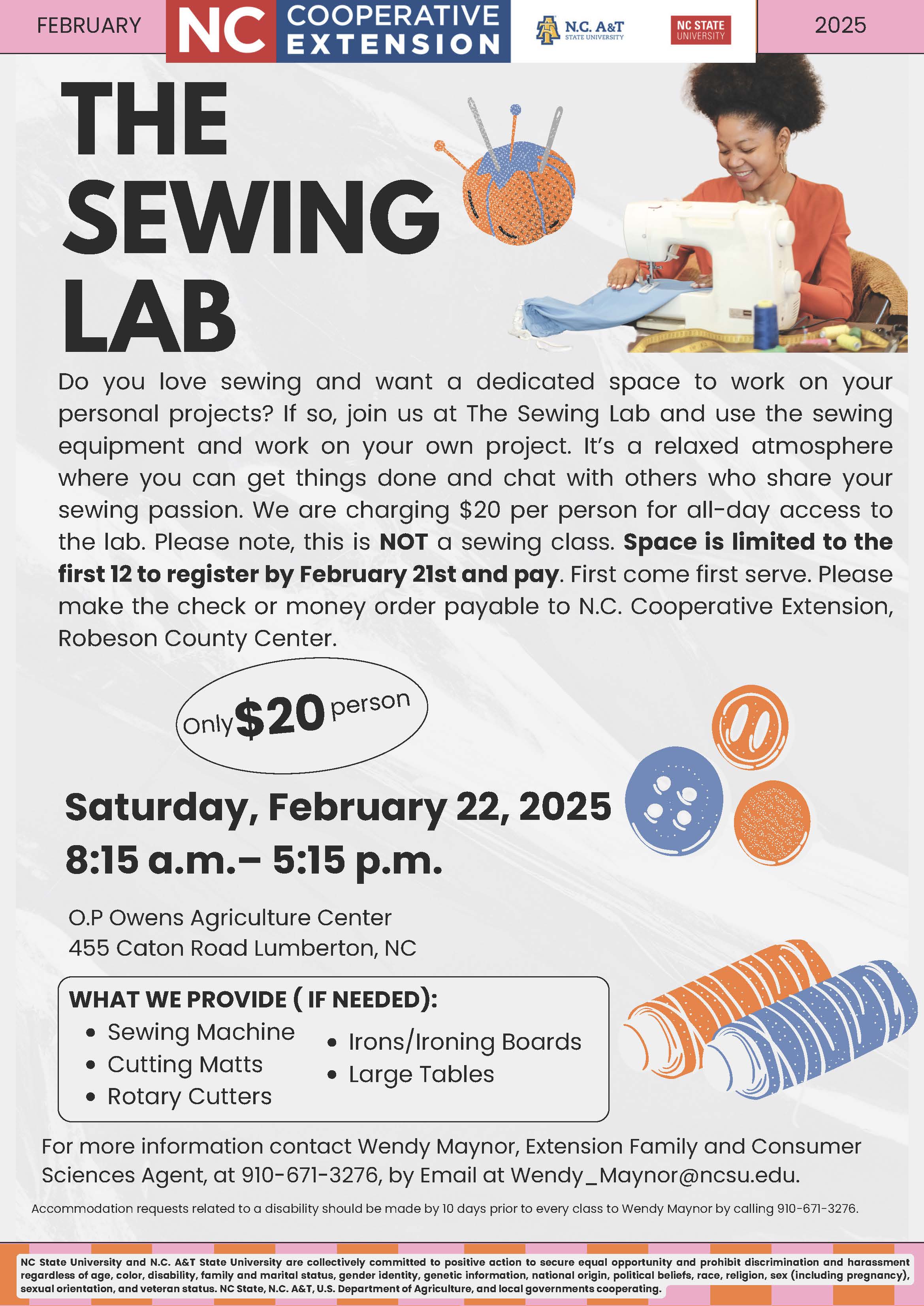 The Sewing Lab | N.C. Cooperative Extension